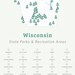 Map of Wisconsin State Parks Download 8.5x11 Print at Home / Wisconsin ...