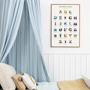 National Park Nursery Decor Alphabet Poster • National Park Baby Shower ...