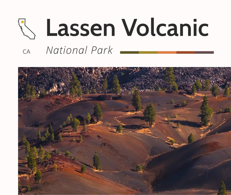 Lassen Volcanic National Park Poster Download 8x10 to - Etsy