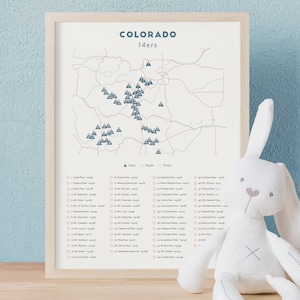 Colorado 14ers Map • Colorado 14er Checklist, CO 14ers, Colorado 14ers ...