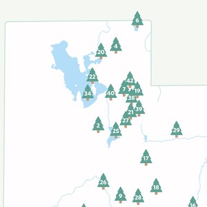 Utah State Parks Checklist Poster (all Sizes) / Map of Utah State Parks ...