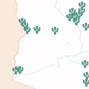 Arizona State Parks Map Download 8.5x11 Print at Home / Map - Etsy