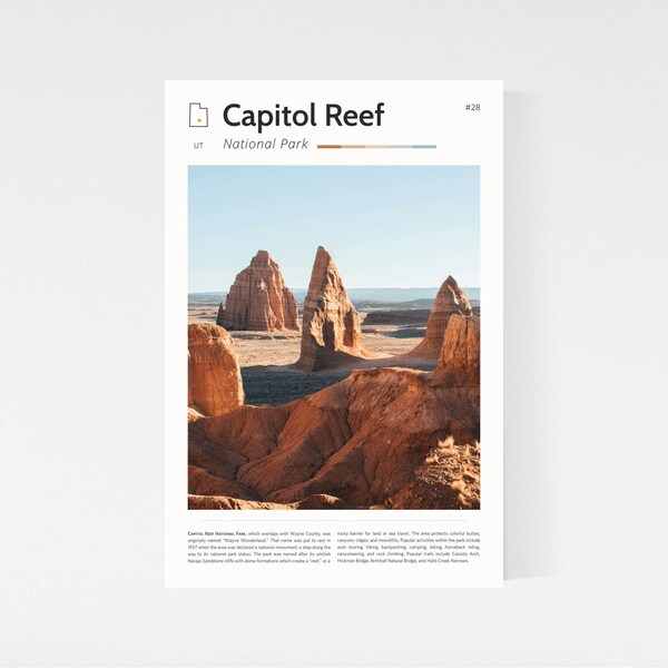 Capitol Reef Poster - Etsy