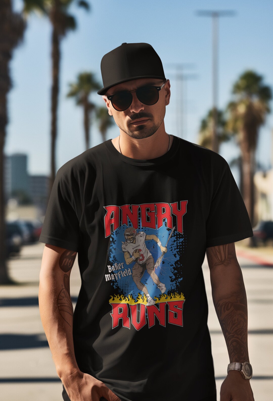 Let Baker Bake Angry Runs Baker Mayfield Tampa Bay Buccaneers Unisex ...