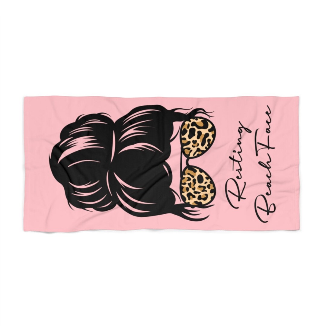 Funny Beach Towel Resting Beach Face Funny Beach Quote - Etsy