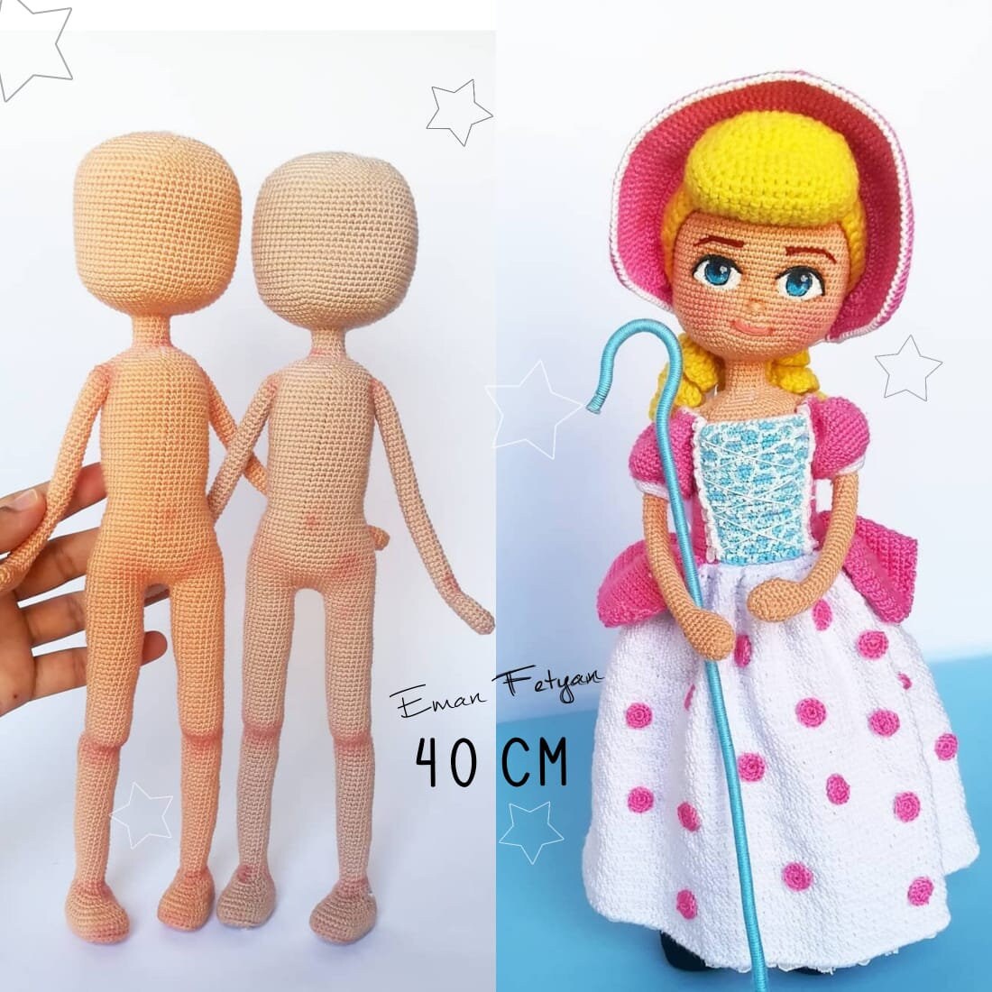Bo Peep (body Pattren) 40 Cm Tall - Etsy