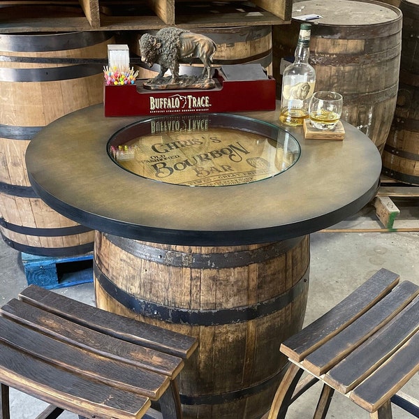 Whiskey Barrel Table - Etsy