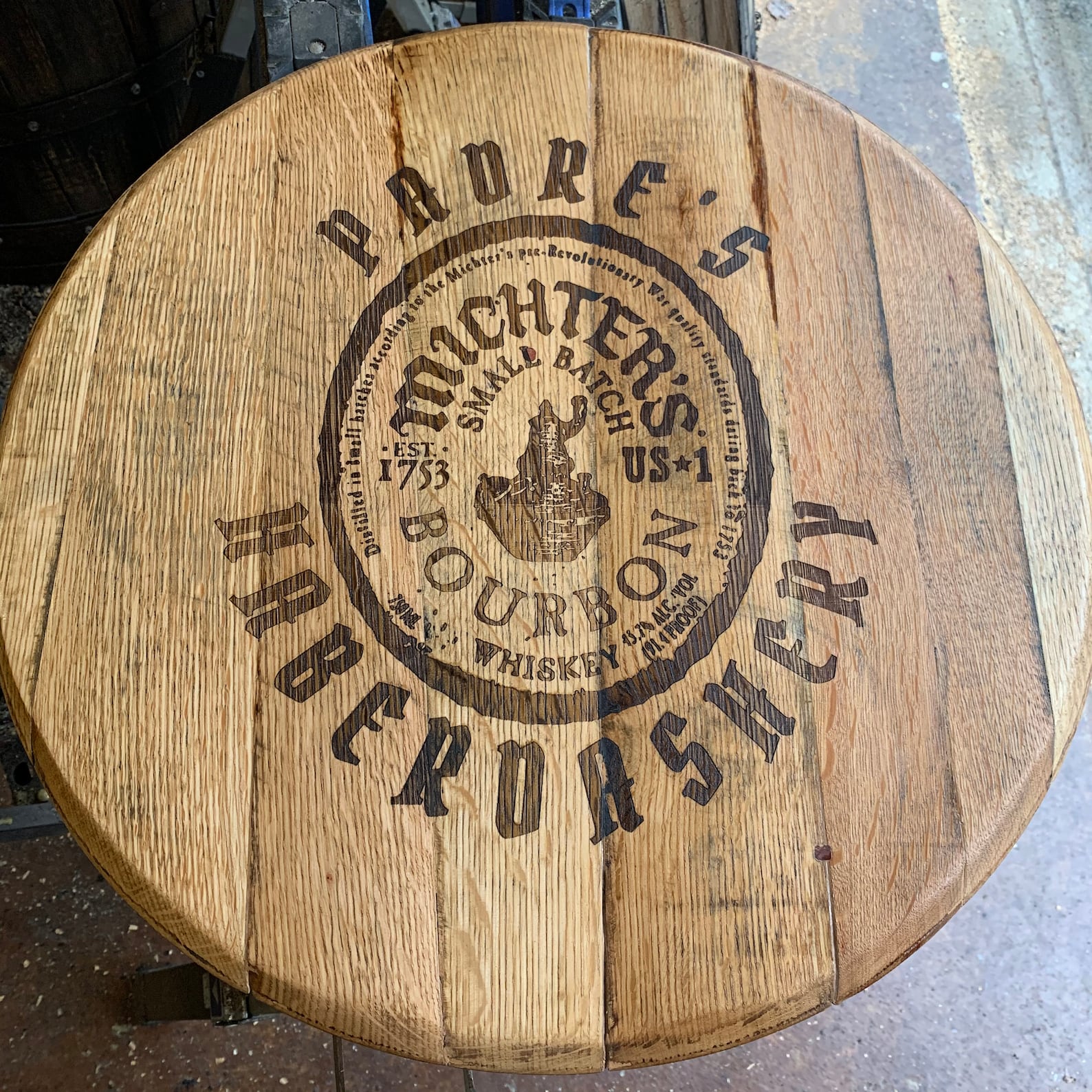 Custom Engraved Bourbon Barrel Head Sign Custom Design Work - Etsy
