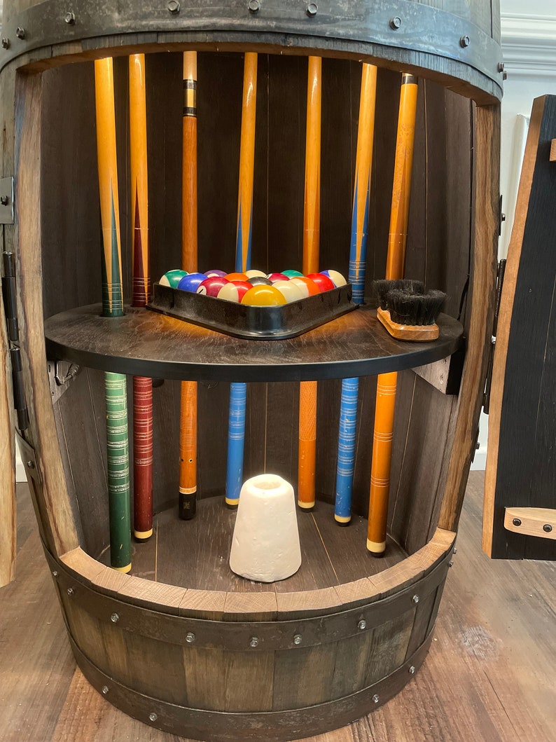 Whiskey Barrel Pool/billiards Cabinet - Etsy