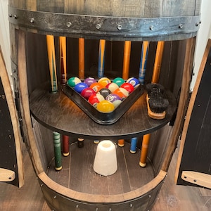 Whiskey Barrel Pool/billiards Cabinet - Etsy
