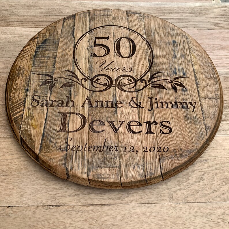 Custom Engraved Bourbon Barrel Head Sign Custom Design Work - Etsy