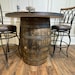 Custom Made Bourbon Barrel Bistro/pub Table Table With Glass Insert ...