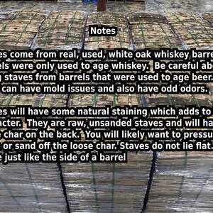 Authentic Whiskey Barrel Staves- 5 Pack Multiple Sizes and Options to ...