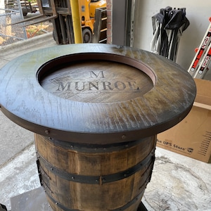 Custom Made Bourbon Barrel Bistro/pub Table Table- Custom Designed ...