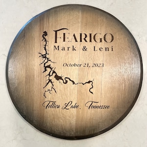 Custom Made Bourbon Barrel Bistro/pub Table Table With Glass Insert ...