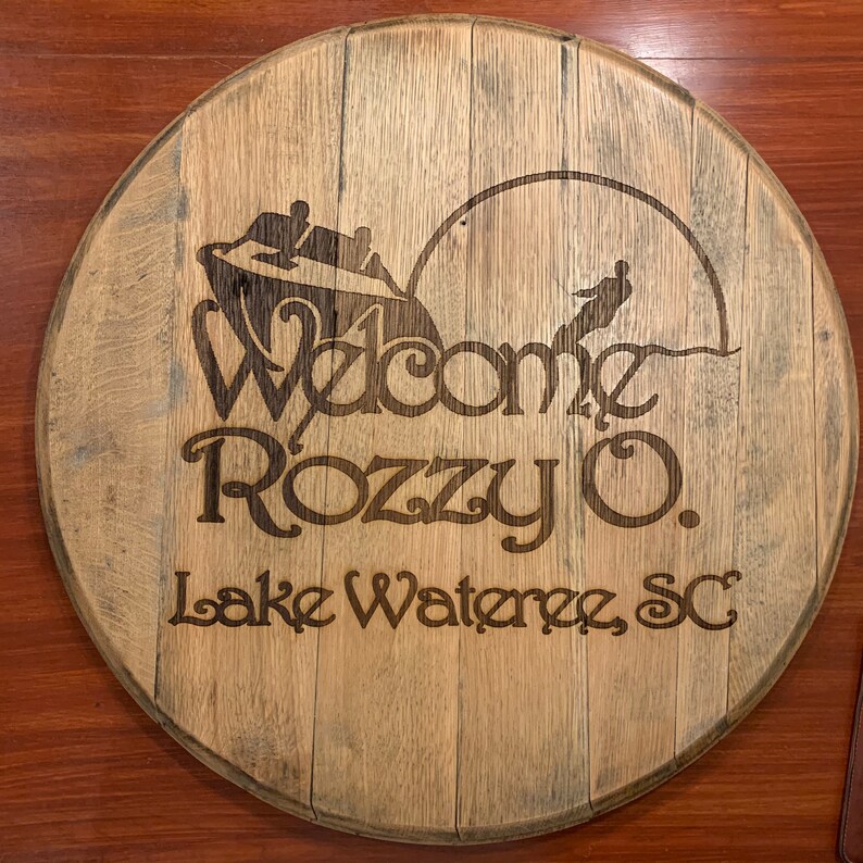 Custom Engraved Bourbon Barrel Head Sign Custom Design Work - Etsy