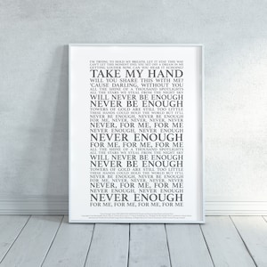 Never Enough the Greatest Showman Song Lyrics Print Official Licensed ...
