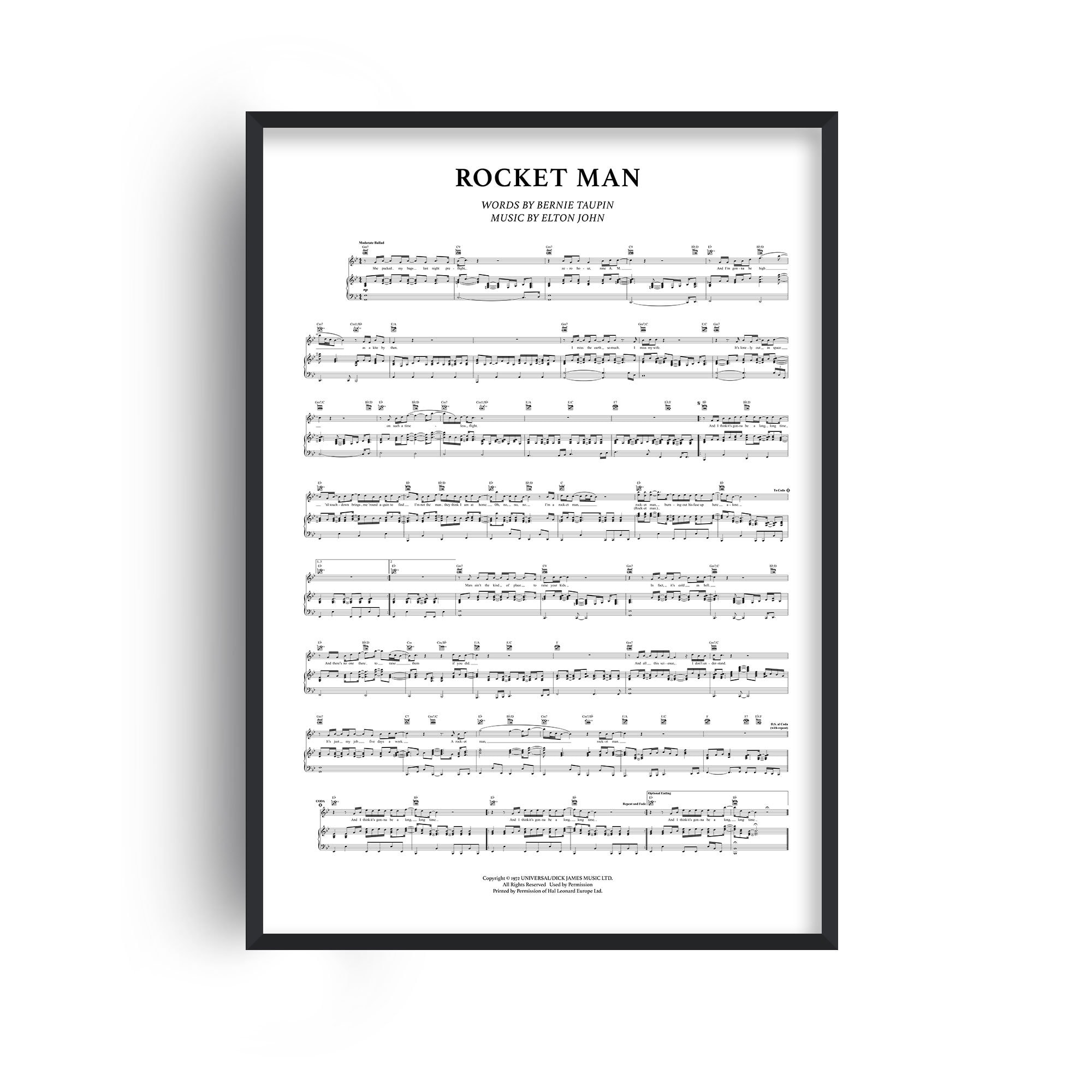 Guitar Chords Rocket Man