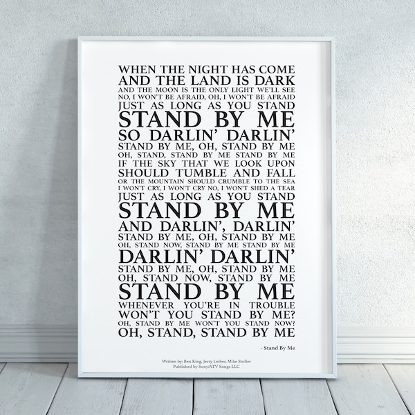 Stand by Me - Etsy