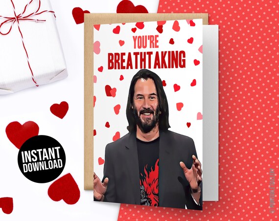 Keanu Reeves Card Keanu Breathtaking Card Keanu Reeves | Etsy