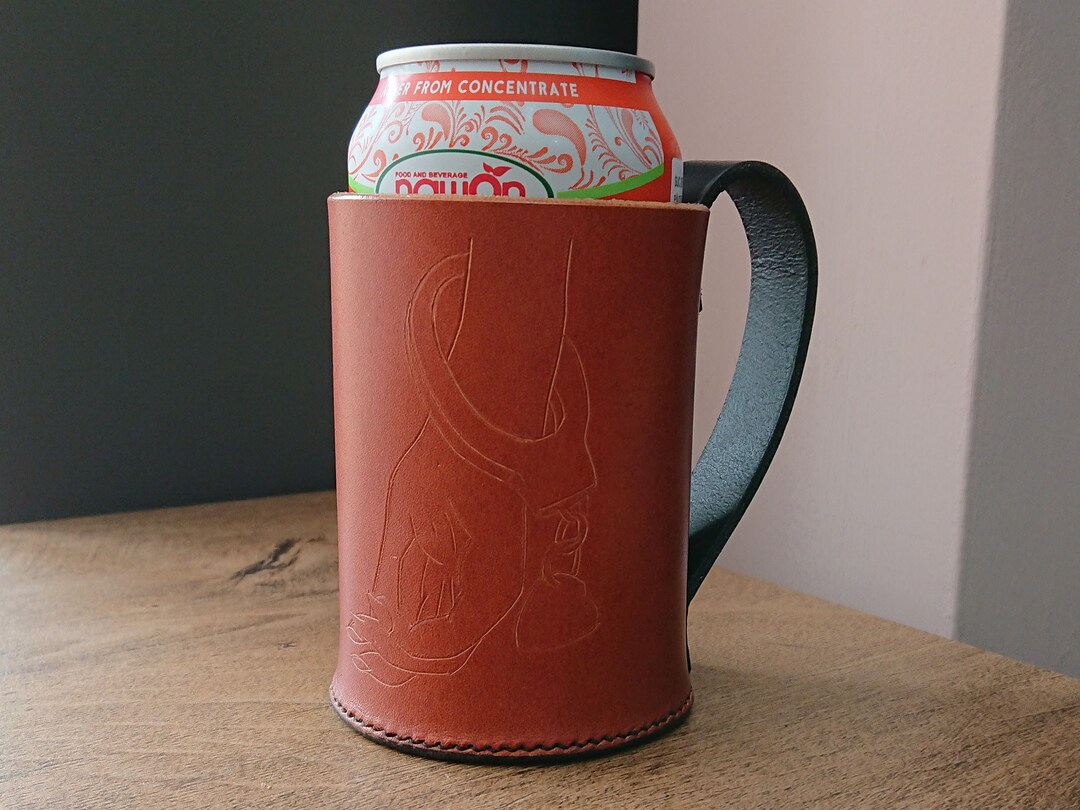 Leather Cup Holder for Cans Can Cozie Can Koozie Beer - Etsy