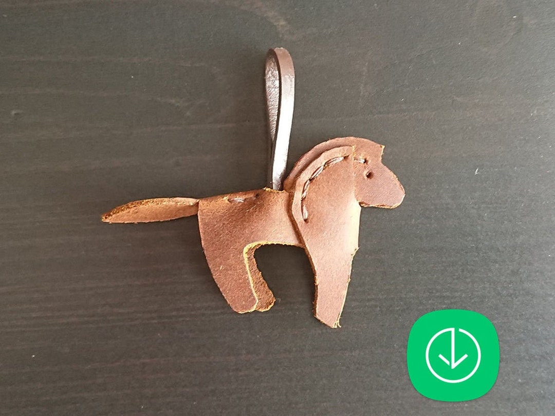 Leather Horse Keychain Pattern - Keychain Patterns - Leather Pattern ...