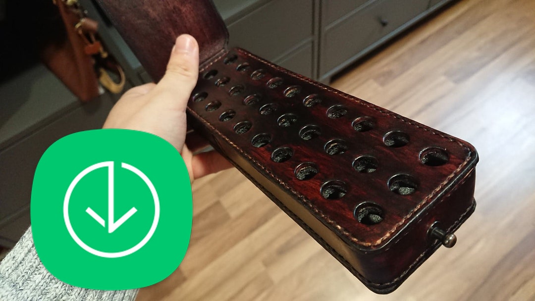 9mm Leather Ammunition Box Pattern , 30 Round Leather Ammo Box Pattern ...