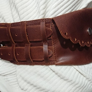 Leather Girdle, Wide Leather Belt, Leather Girdle, Traditional Medieval ...