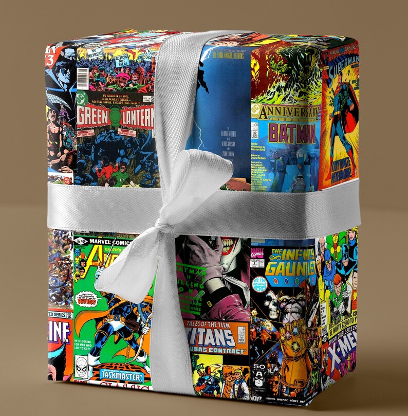 Classic Comics Covers Gift Wrapping Paper for Any Occasion Spider Man ...
