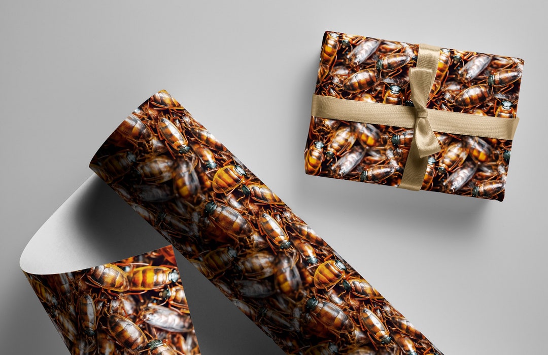 Cockroaches Funny Gift Wrapping Paper Halloween Humor Gag Prank Gifts ...