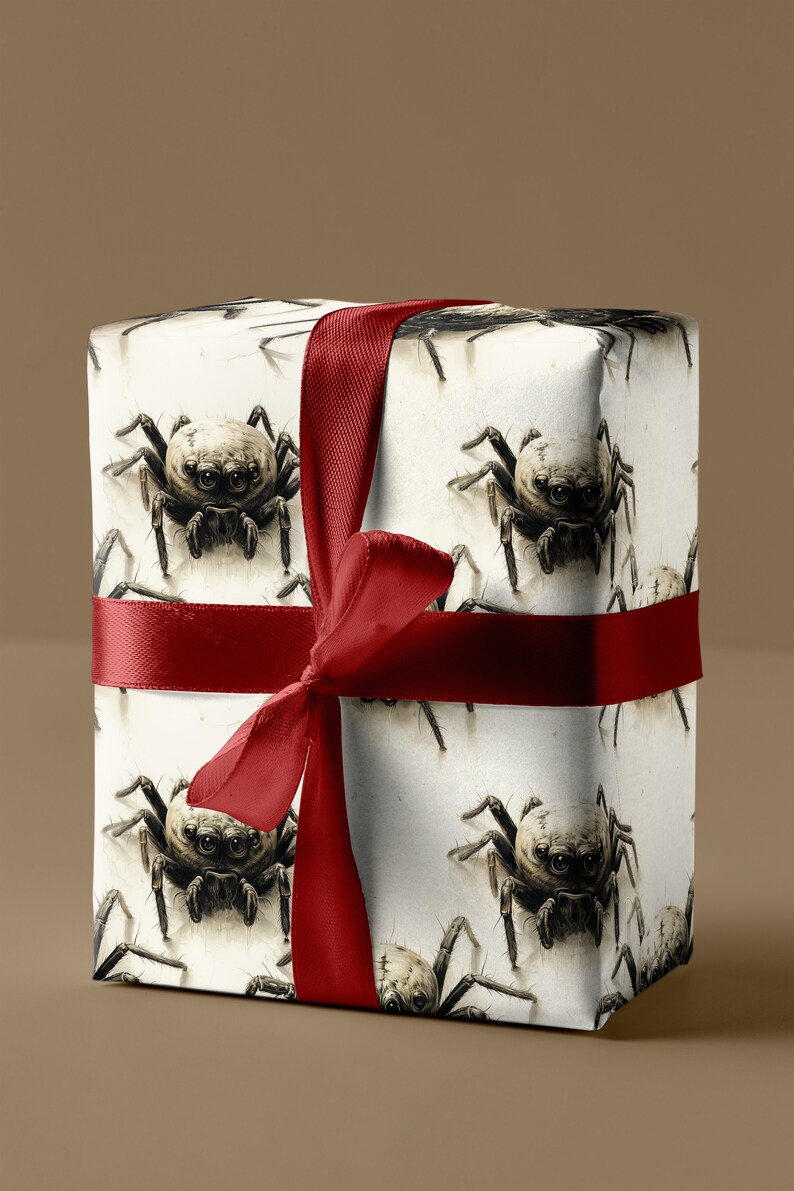 Spiders Gift Wrapping Paper Scary Halloween - Etsy