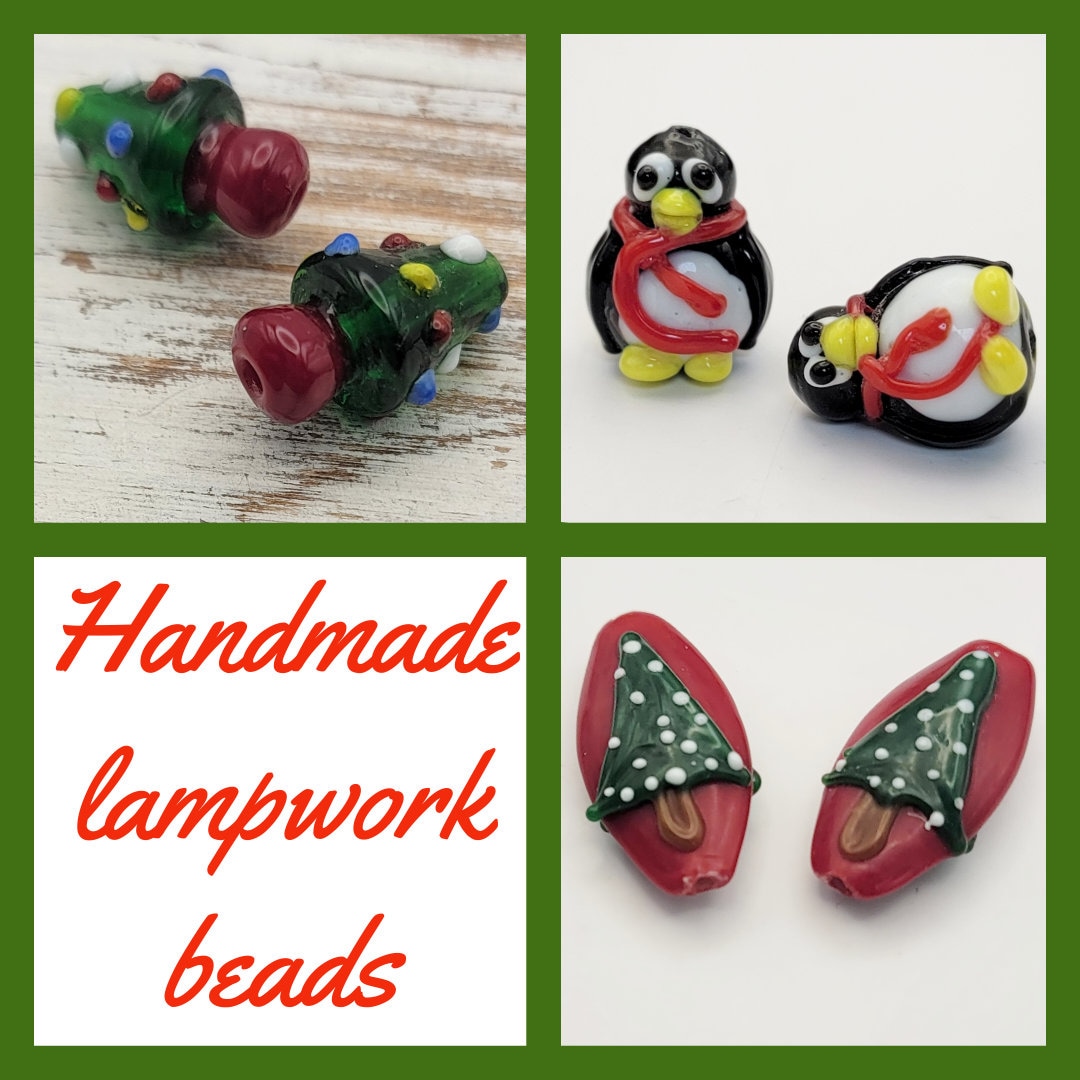 Choice of Handmade Top Quality Christmas Lampwork Beads. Lampwork ...