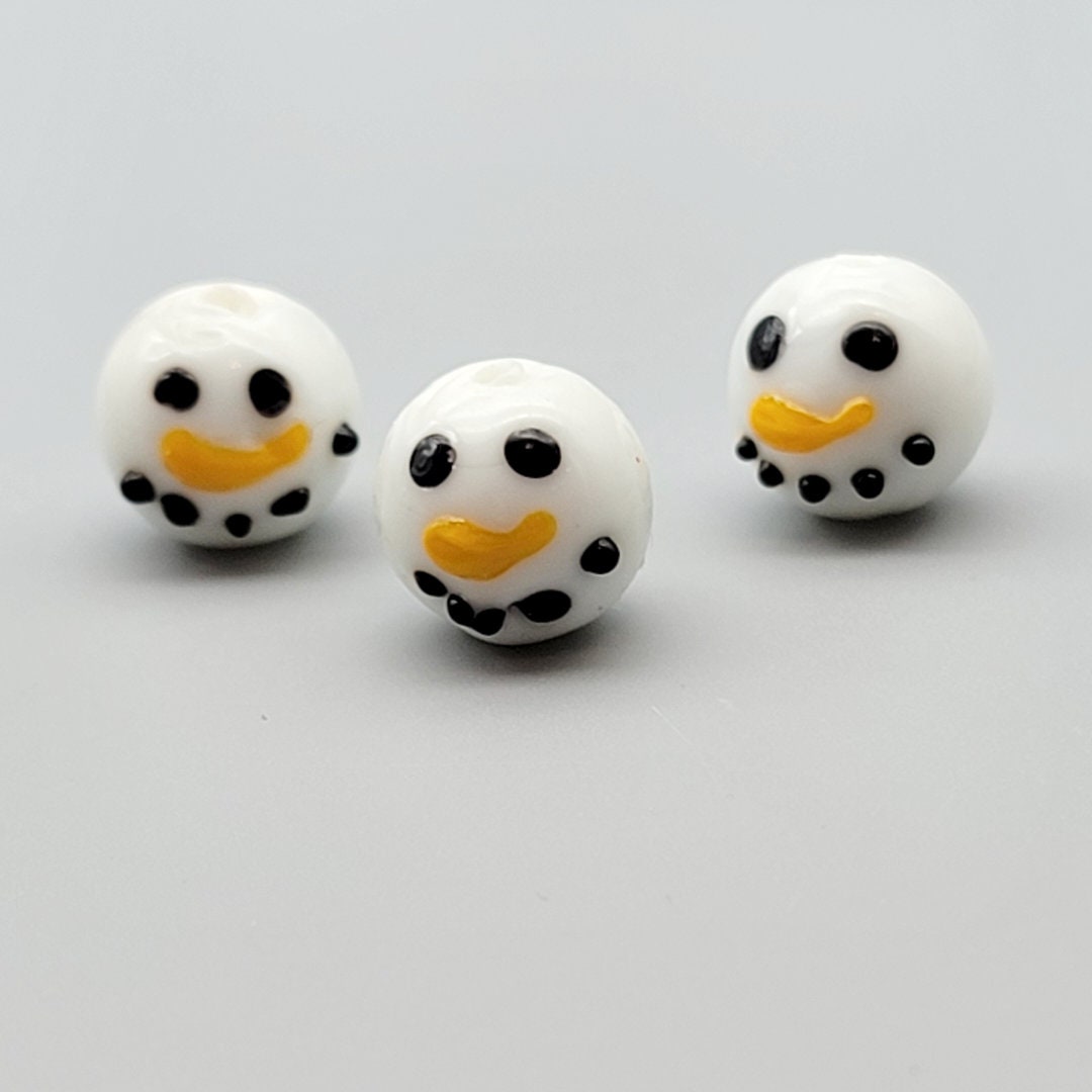 Choice of Handmade Quality Christmas Lampwork Beads. Lampwork Snowmen ...