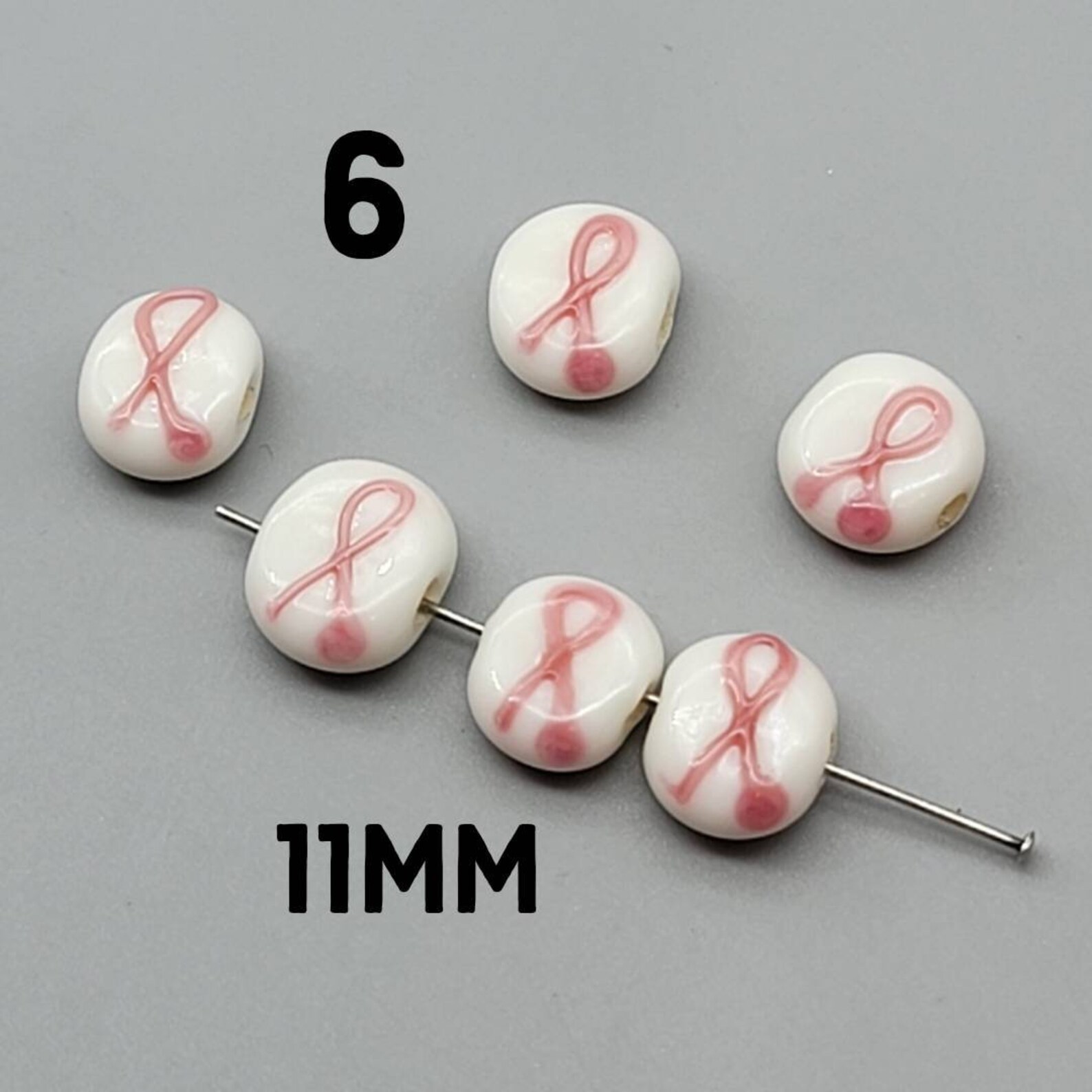 Choice of Breast Cancer Awareness Top Quality Handmade Lampwork Beads ...