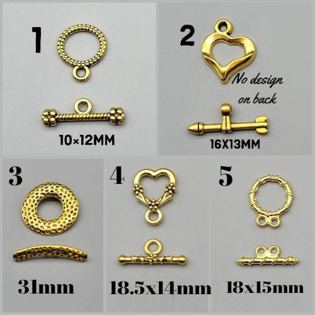 5 Choices of Quality Toggle Clasps. Heart Clasps. Gold Toggle Clasp ...