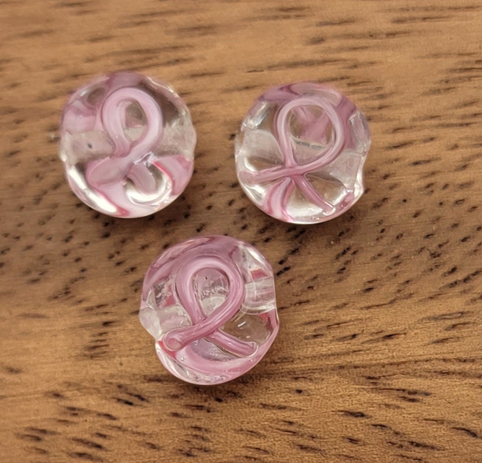 Choice of Breast Cancer Awareness Top Quality Handmade Lampwork Beads ...