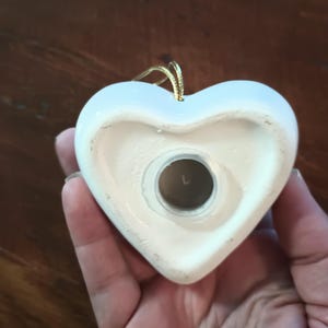 Vintage Heart Shaped Pomander Potpourri Sachet Butterfly on White ...
