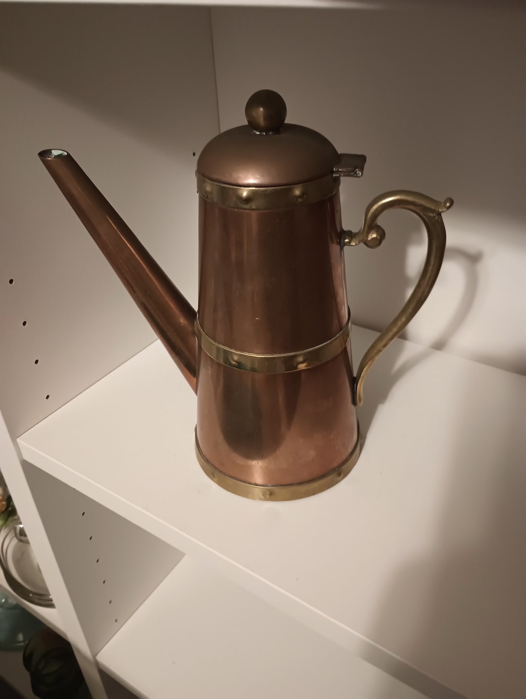 Vintage Copper Coffee Pot, Copper Brass - Etsy