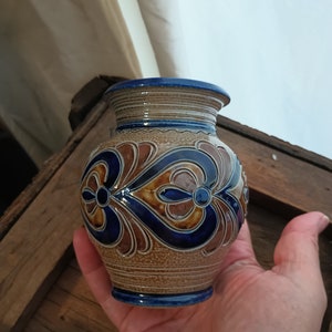 Mid Century Modern Handarbeit Pottery Vase Handmade in West Germany ...