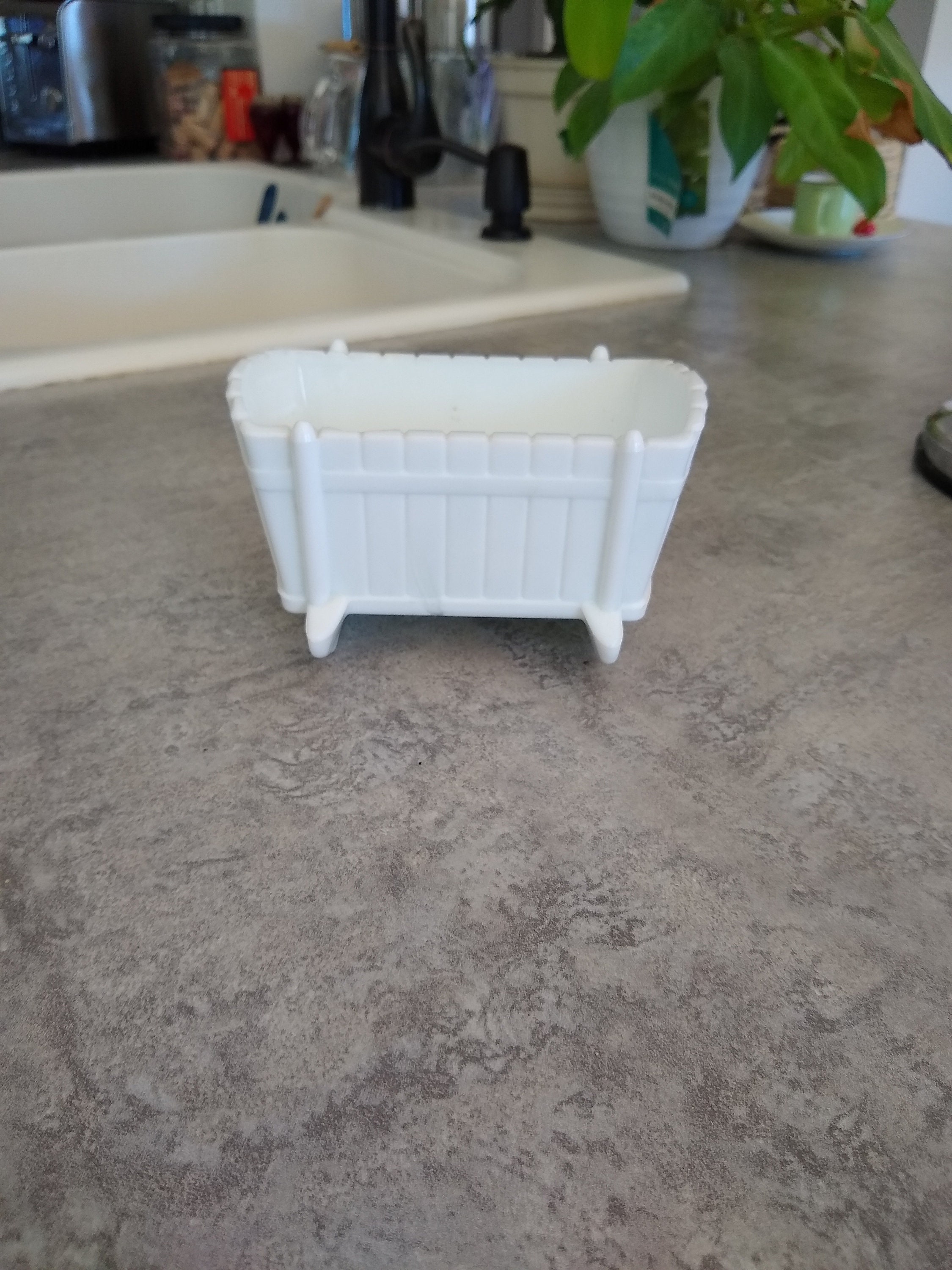 Milk Glass Crib Planter Trinket Box Indiana Glass Nursery - Etsy