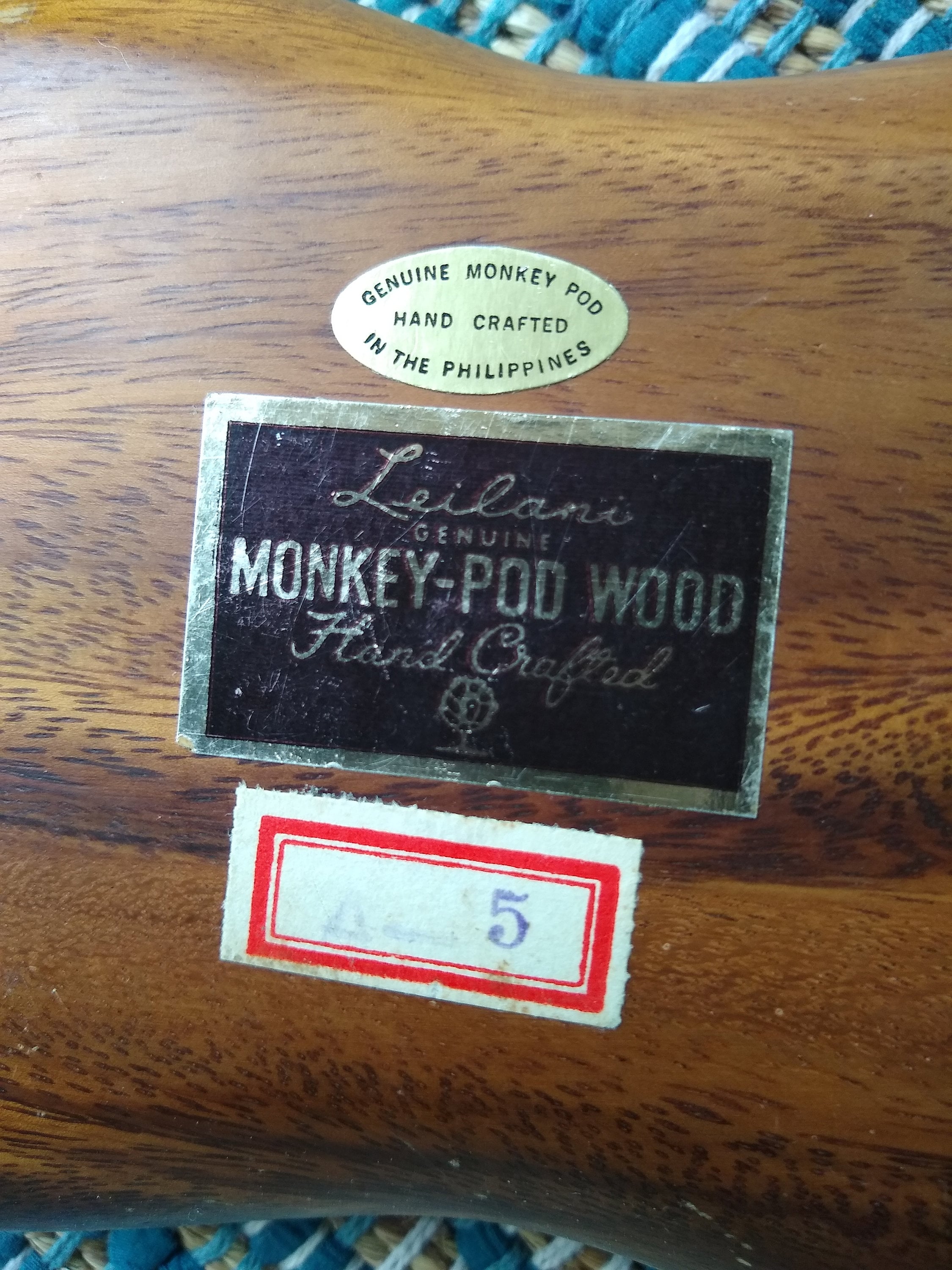 Vintage Leilani Monkey Pod Wood Divided Tray - Etsy