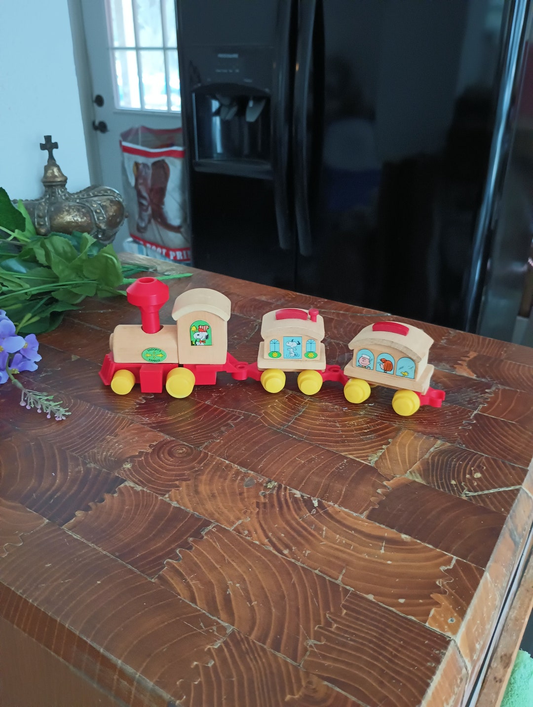 Vintage Aviva Toy Wood Train Peanuts SNOOPYS EXPRESS 1968 Charlie Brown ...