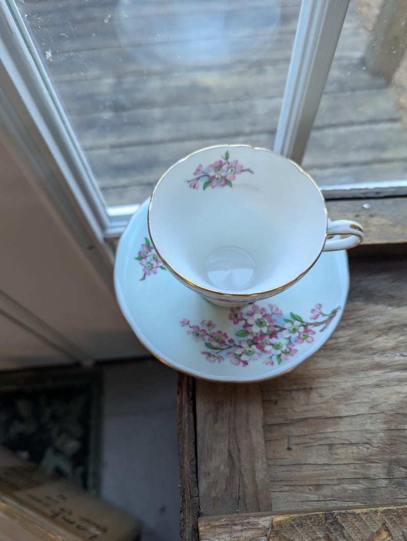 Vintage Aynsley England Teacup and Saucer: Fine Bone China Floral Set ...