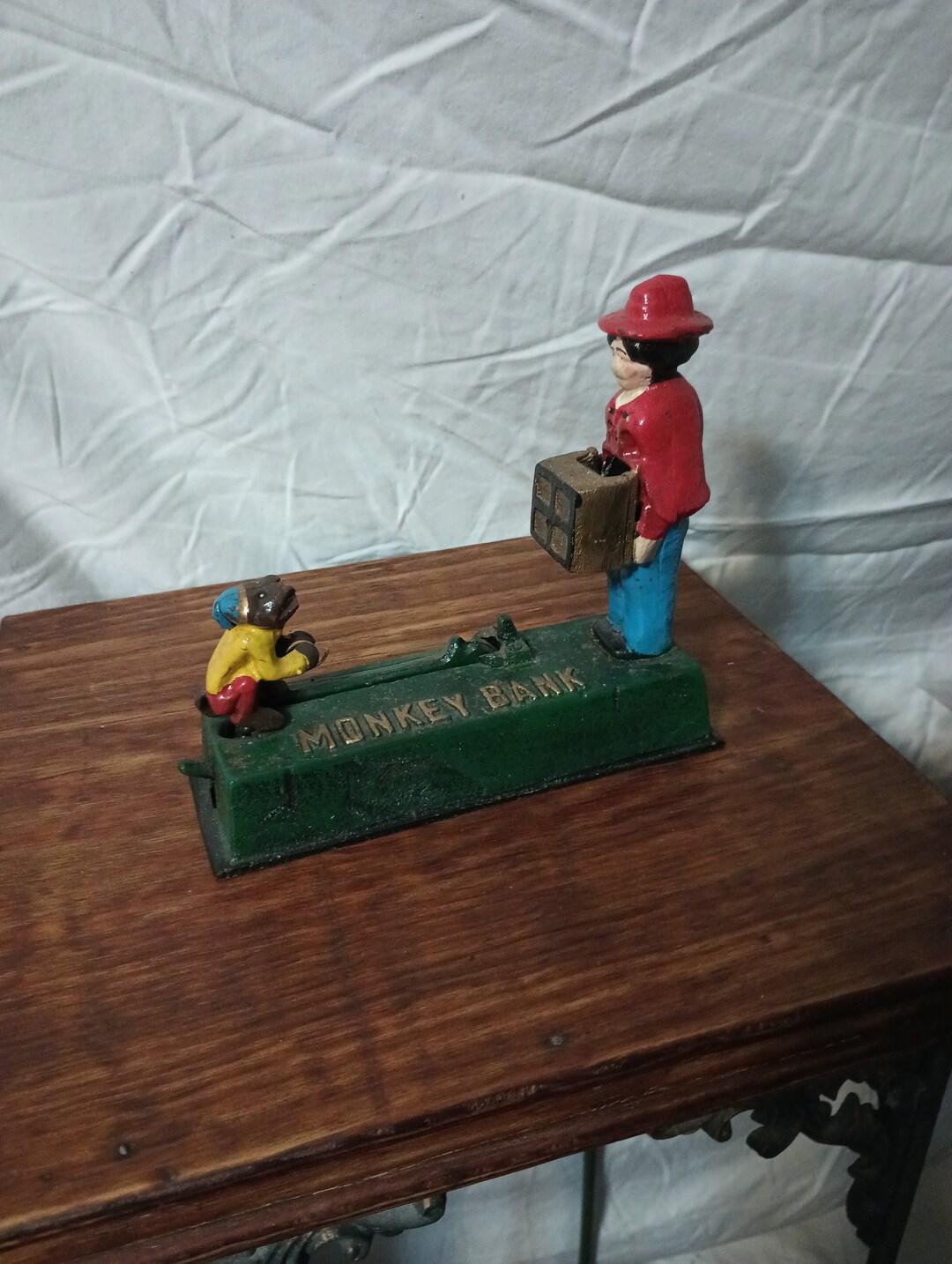 Vintage Cast Iron Monkey Mechanical Bank - Etsy