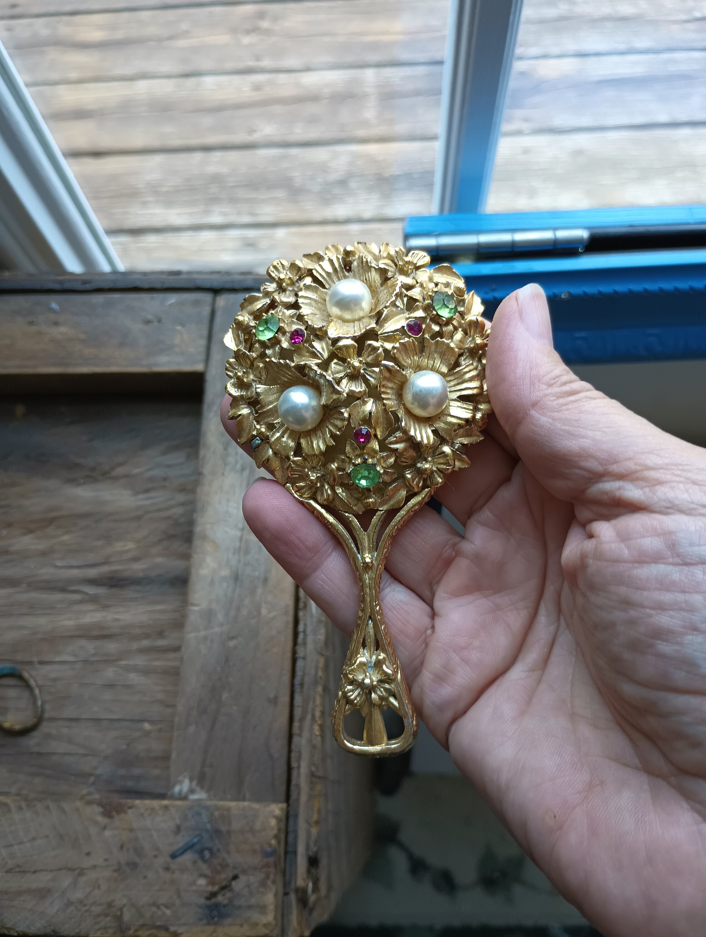 2 Vintage Hand Held Mirrors - Etsy