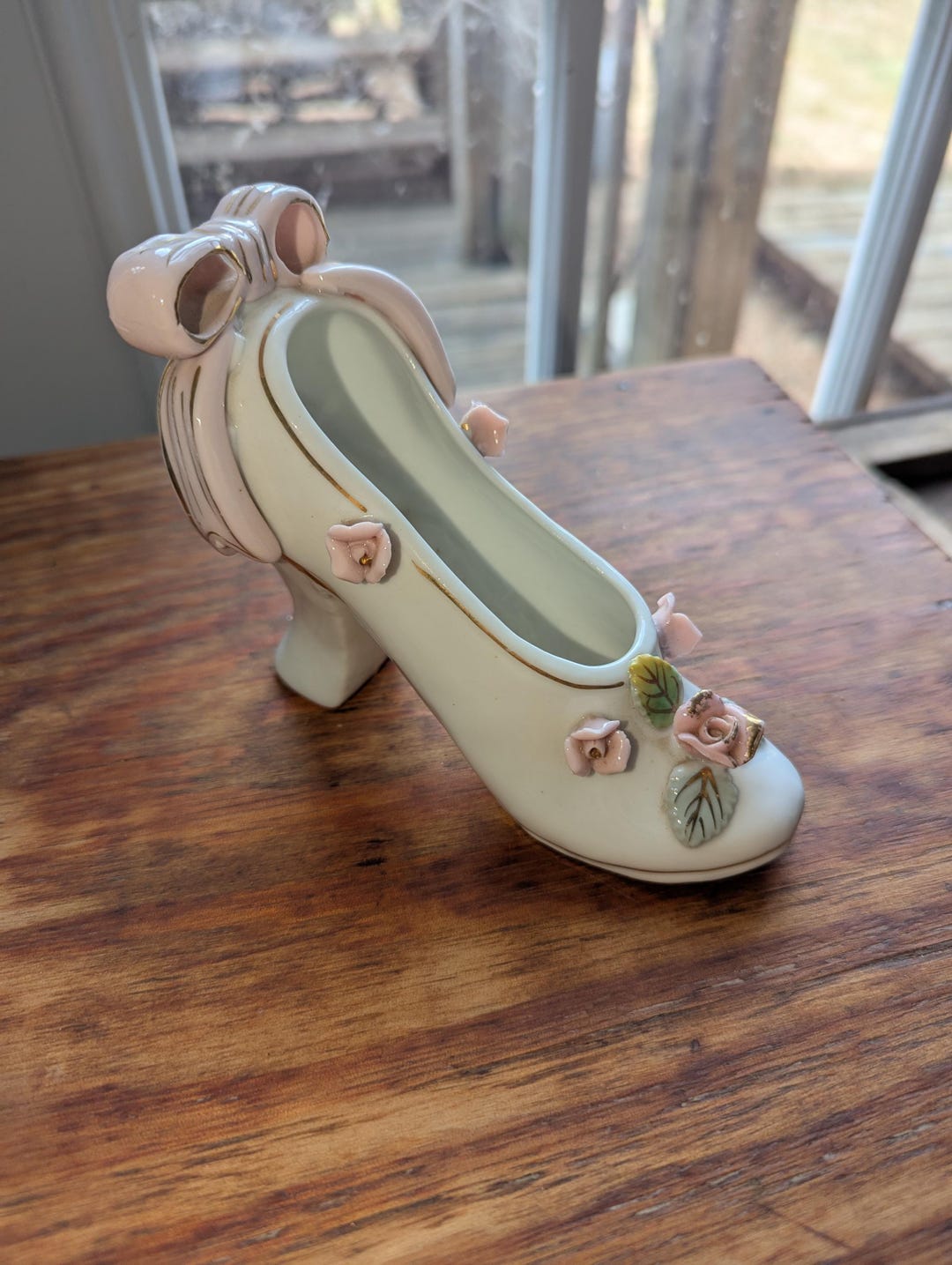 Porcelain High Heel Shoe Trinket Dish Made in Japan Vintage Collectible ...