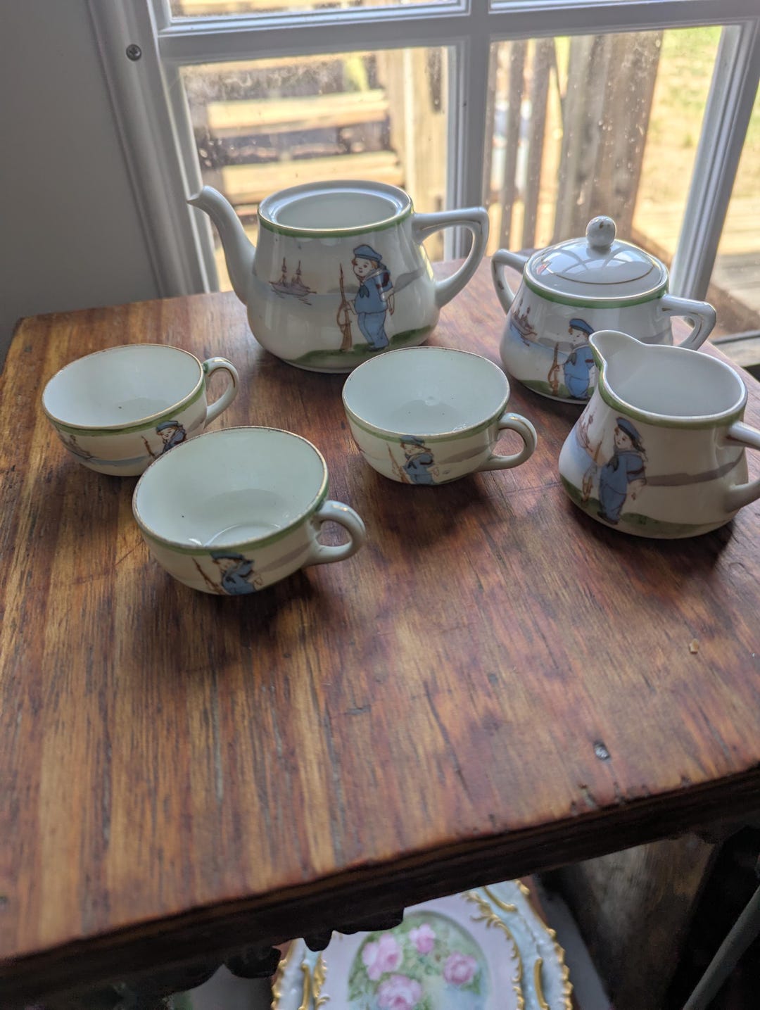 7 Piece NIPPON Childs Tea Set WWI Sailor Boy and Military Ship - Etsy