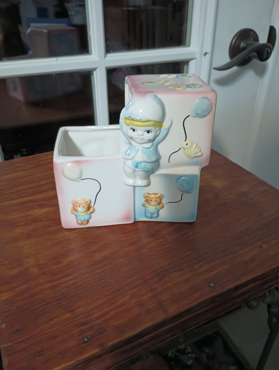 Rubens Originals Ceramic Baby Block Planter: Vintage Nursery Decor - Etsy