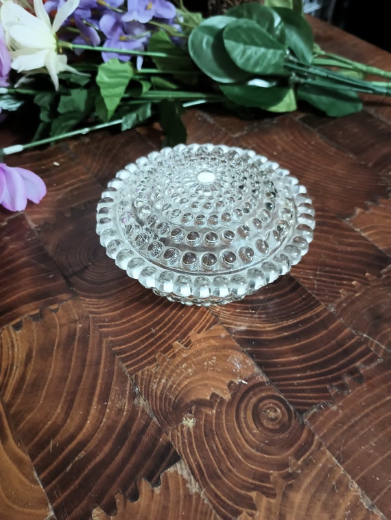 Vintage Hobnail Covered Powder Dish By Anchor Hocking… - Gem