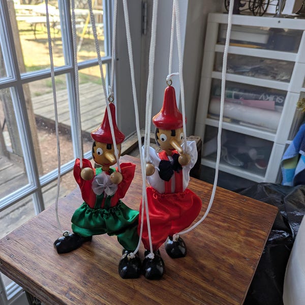 Wooden String Puppets - Etsy